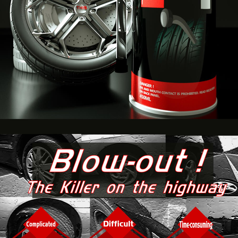 Car tire puncture repair protable tire sealer & inflator