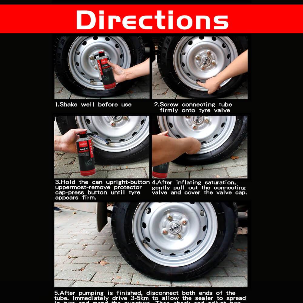 Car tire puncture repair protable tire sealer & inflator